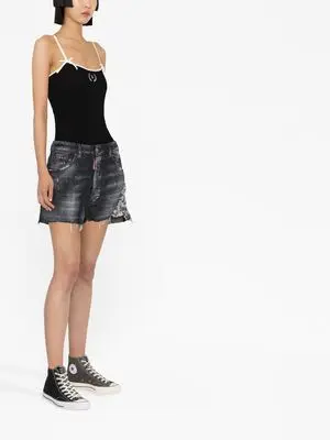 Dsquared2 Distressed Denim Shorts