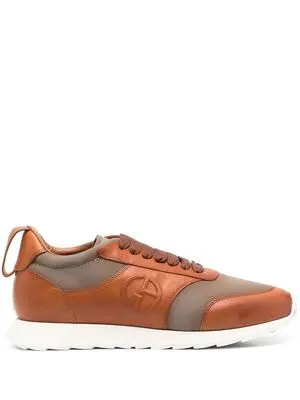 Giorgio Armani Panelled Low-top Sneakers - Brown
