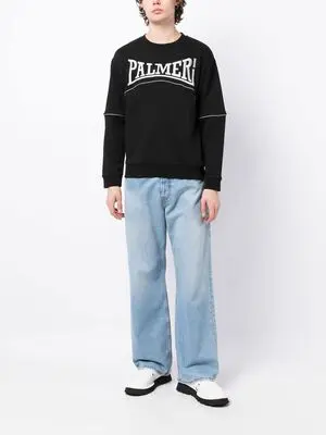 PALMER Logo-embroidered Organic Cotton Sweatshirt
