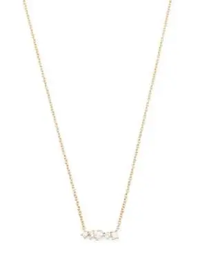 Ef Collection 14kt Yellow Mini Diamond Bar Necklace - Gold