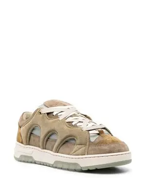 PAURA Panelled Lace-up Sneakers - Green