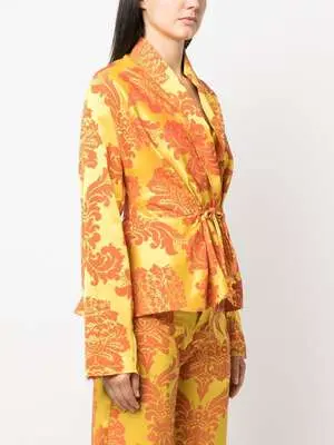 MARQUES' ALMEIDA Floral Print Tie-front Jacket