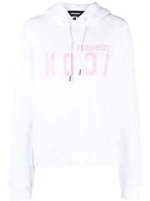 Dsquared2 Icon Logo-print Hoodie - White