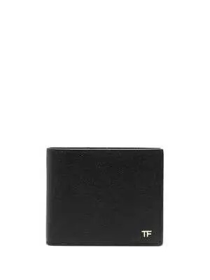 TOM FORD Logo-plaque Bi-fold Wallet - Black