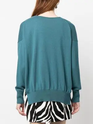 PAULA V-neck Cashmere Jumper - Blue