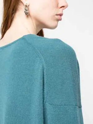 PAULA V-neck Cashmere Jumper - Blue