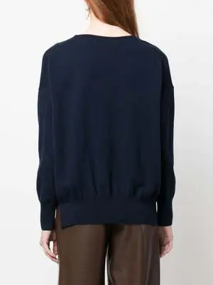 PAULA V-neck Cashmere Sweater - Blue