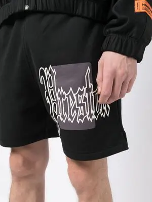 Heron Preston Color Block Logo-print Track Shorts