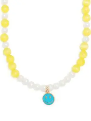 A SINNER IN PEARLS Pearl Cats-eye Bead Necklace - Yellow