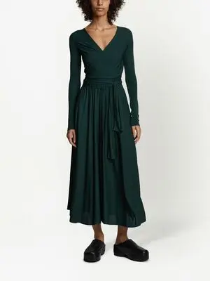 Proenza Schouler White Label Long-sleeved Wrap Dress - Green