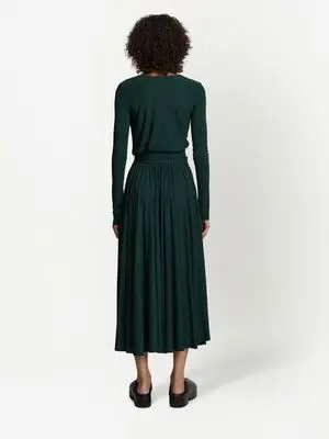 Proenza Schouler White Label Long-sleeved Wrap Dress - Green