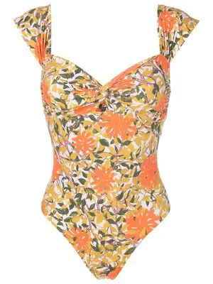 CLUBE BOSSA Floral-print Swimsuit - Orange