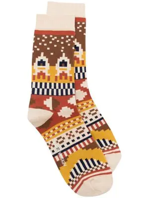 Henrik Vibskov Geometric-pattern Knitted Crew Socks
