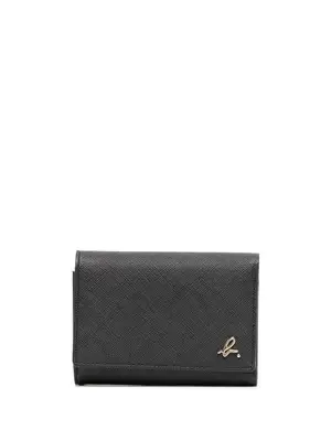 AGNÈS B. Foldover Leather Wallet - Black