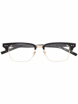 Dita Statesman Three Square Frame Glasses - Black