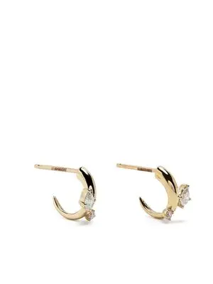Adina Reyter 14kt Yellow Diamond Amigos Hoop Earrings - Gold