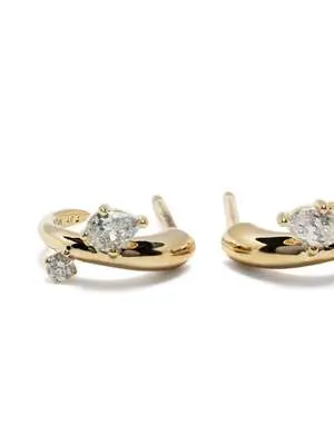 Adina Reyter 14kt Yellow Diamond Amigos Hoop Earrings