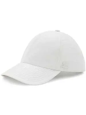 COURREGES Cotton Logo-patch Cap - White