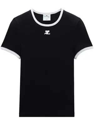COURREGES Logo-print Detail T-shirt