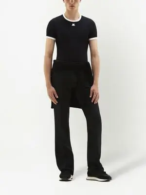 COURREGES Logo-print Detail T-shirt