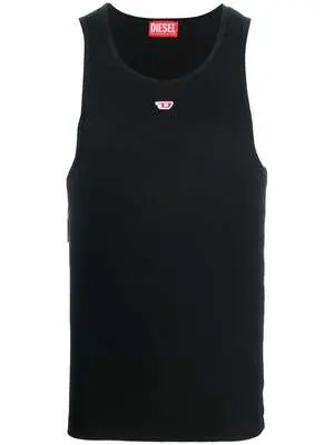DIESEL® T-lifty-d Logo-embroidered Tank Top - Black
