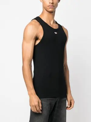 DIESEL® T-lifty-d Logo-embroidered Tank Top - Black