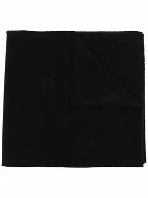Givenchy Greca-embroidered Wool-cashmere Scarf - Black