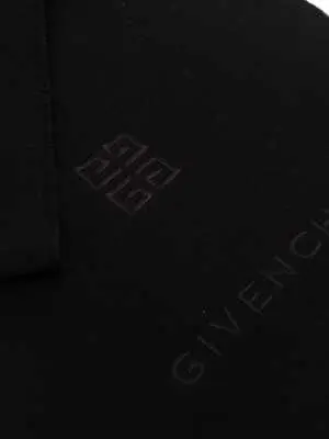 Givenchy Greca-embroidered Wool-cashmere Scarf - Black