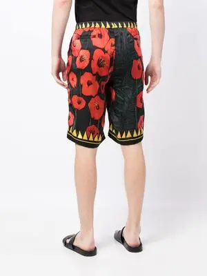 ENDLESS JOY Floral-print Silk Shorts