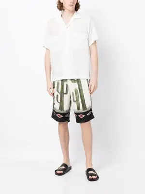 ENDLESS JOY Graphic-print Rayon Shorts