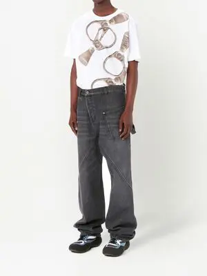 JW Anderson Twisted Workwear Wide Leg Jeans - Grey