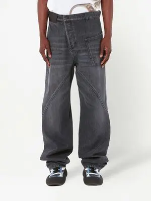 JW Anderson Twisted Workwear Wide Leg Jeans - Grey
