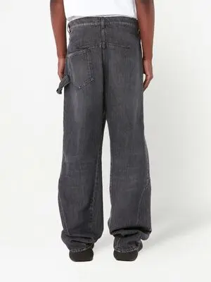 JW Anderson Twisted Workwear Wide Leg Jeans - Grey
