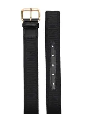 Moschino Monogram Leather Belt