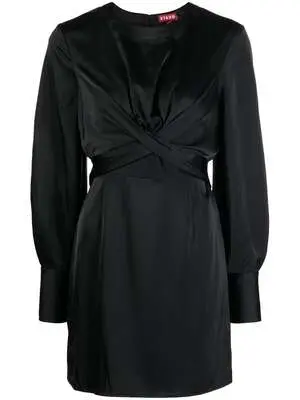 Staud Crosshill Satin Mini Dress