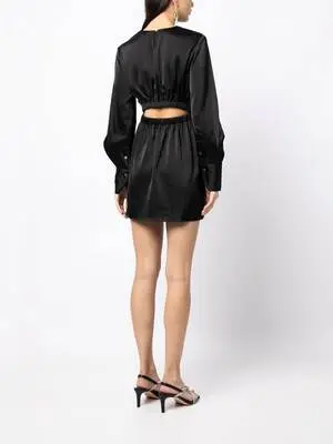 Staud Crosshill Satin Mini Dress