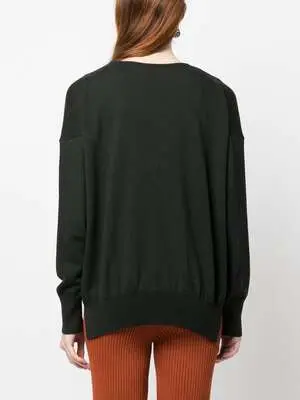PAULA V-neck Cashmere Jumper - Green
