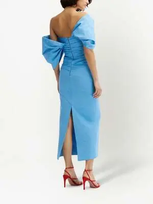 Oscar De La Renta Asymmetric Gathered Dress