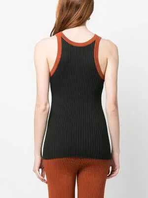 PAULA Ribbed-knit Tank Top - Green