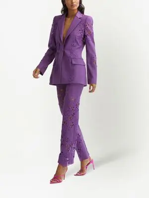 Oscar De La Renta Lace-insert Tailored Blazer