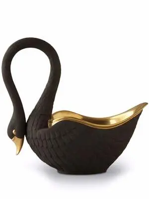 L'Objet Swan Porcelain Bowl - Black