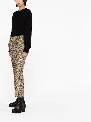 Zadig&Voltaire Animal-print Flared Cropped Trousers