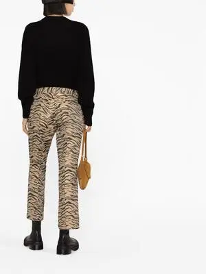 Zadig&Voltaire Animal-print Flared Cropped Trousers
