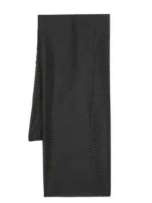 Emporio Armani Fully-pleated Scarf - Black