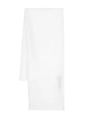 Emporio Armani Fully-pleated Scarf - White