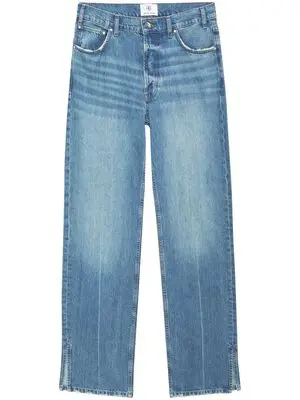 ANINE BING Roy Mid-rise Straight Jeans - Blue