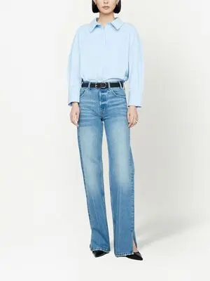 ANINE BING Roy Mid-rise Straight Jeans - Blue