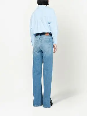 ANINE BING Roy Mid-rise Straight Jeans - Blue
