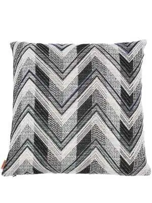 Missoni Striped Logo-patch Cushion - Grey
