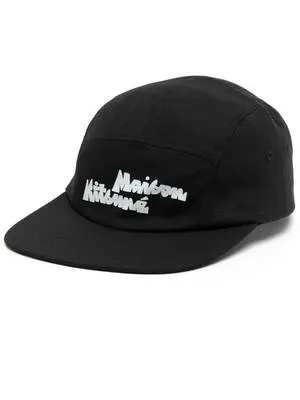 Maison Kitsuné Logo-print Cap - Black